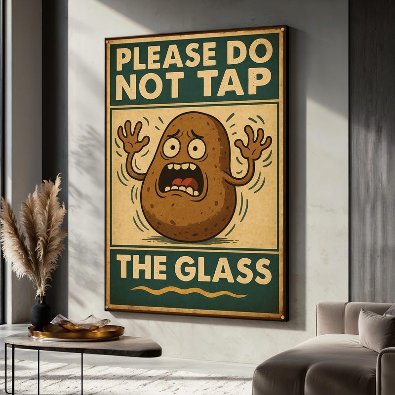 Do Not Tap on Glass Sign - Etsy