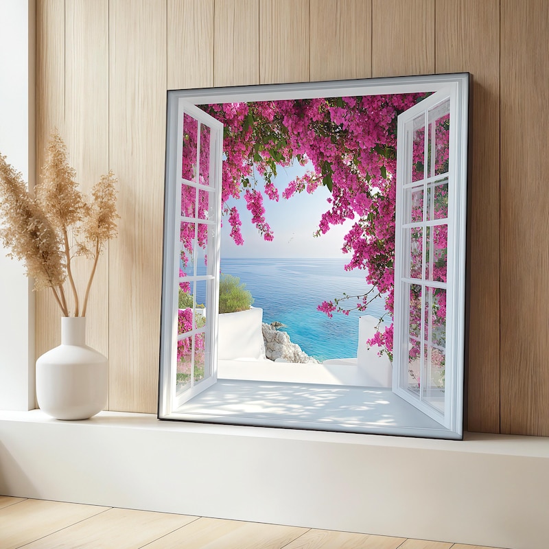 Greek Window View Print - Etsy