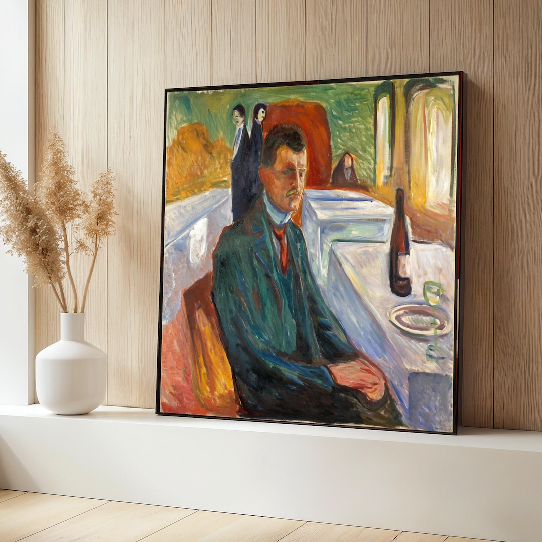Melancholy by Edvard Munch, Expressionist Canvas Painting, Emotional ...