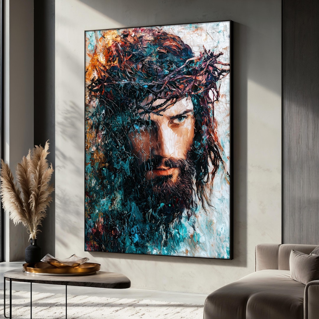 Jesus Christ Canvas Painting, Religious Wall Art, Christian Artwork for ...