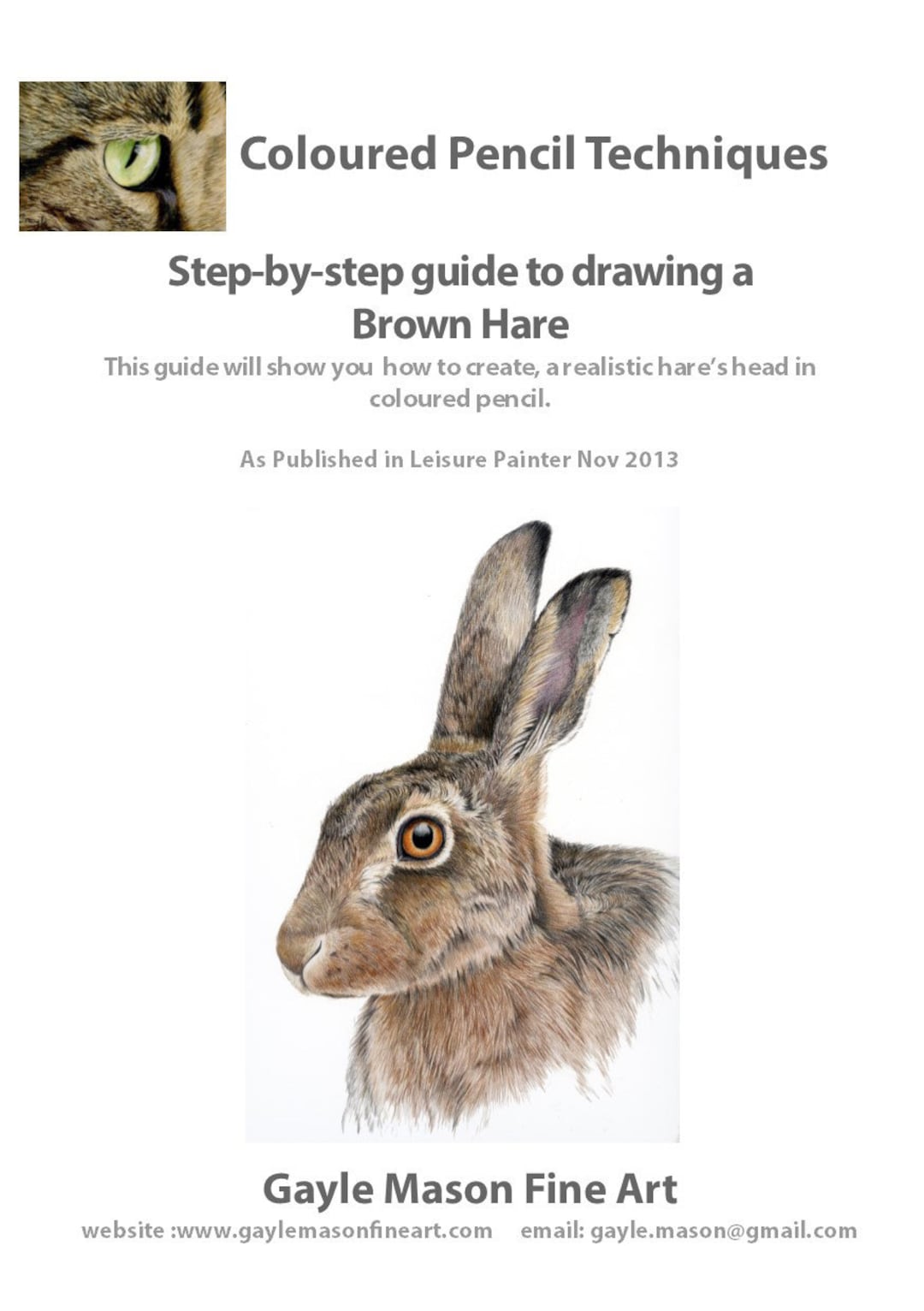 Step by Step Tutorial - Drawing a Brown Hare in Coloured Pencils - Etsy
