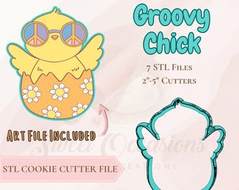 Groovy Bunny Cutter STL File – Groovy Easter Cookie Cutter for ...