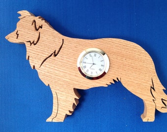 Wooden Collie Clock - Etsy