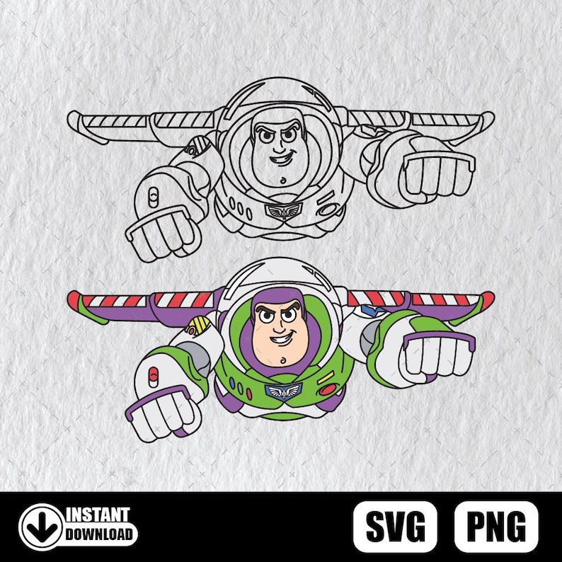 Buzz Svg Buzz Cartoon Svg Buzz Outline Svg and Png Instant Download - Etsy