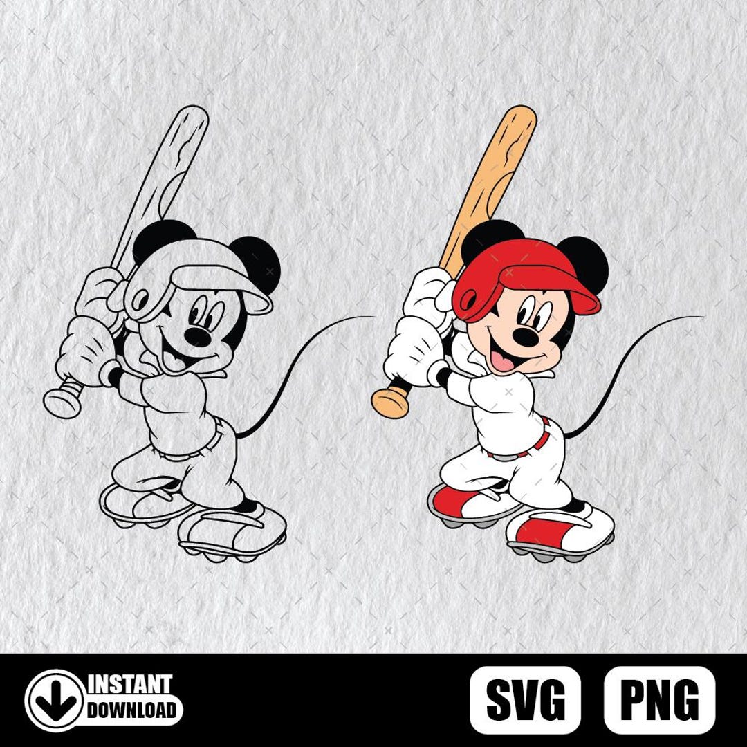 Mickey Baseball Svg, Mickey Svg, Baseball Svg, Baseball Sport Svg, Svg ...