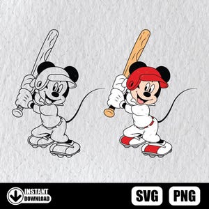 Mickey Baseball Svg, Mickey Svg, Baseball Svg, Baseball Sport Svg, Svg ...