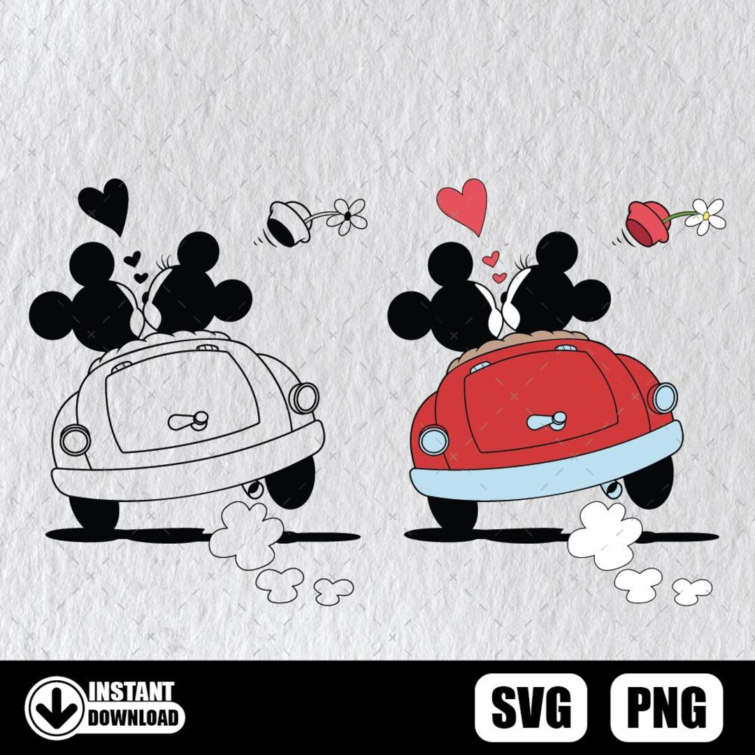 Mouse Classic Car Mouse Couple Svg Mickey Minnie Classic Car Dating ...