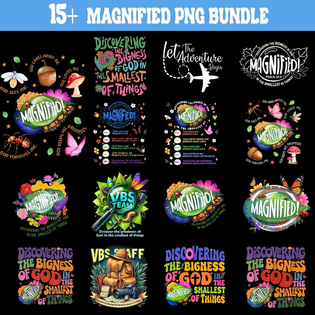 15+ VBS 2025 Bundle PNG, VBS Crew Png, Bible Summer Camp Magnified ...