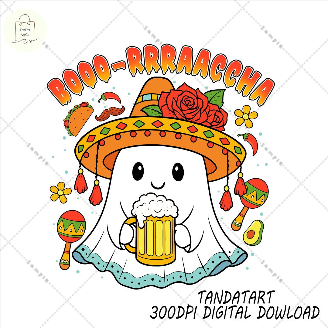 Boo Rracha Halloween Ghost Mexican Png, Borracha Ghost Png, Latino ...