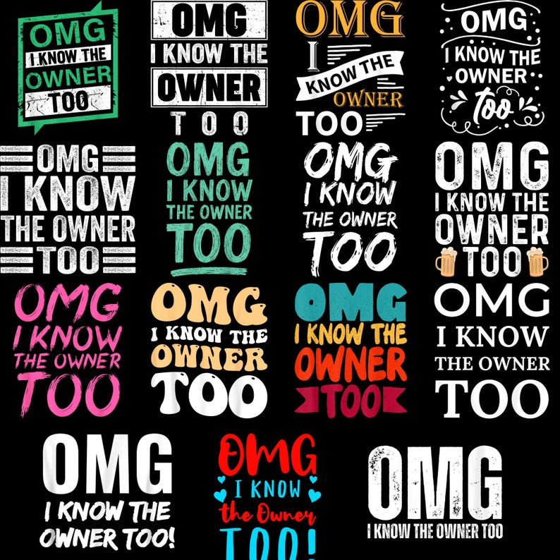 15+ OMG I Know the Owner Too PNG, Funny Saying Quote Png, Funny Waiter ...
