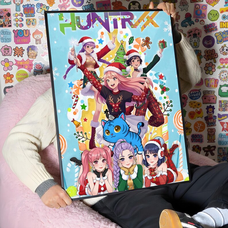 HUNTRIX Festive Fan Art | K-pop Idol Group Christmas Poster | DERPY ...