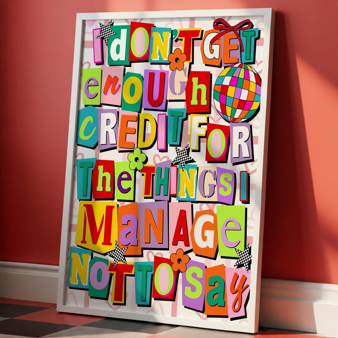 Funny Sarcastic Ransom Note Art Print | Colorful Typography Poster | I ...