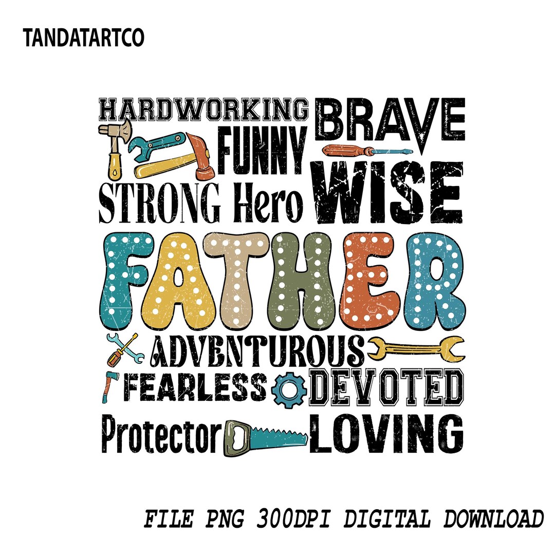 Dad Word Collage Png, Father's Day Tools Png, Handy Dad Sublimation ...