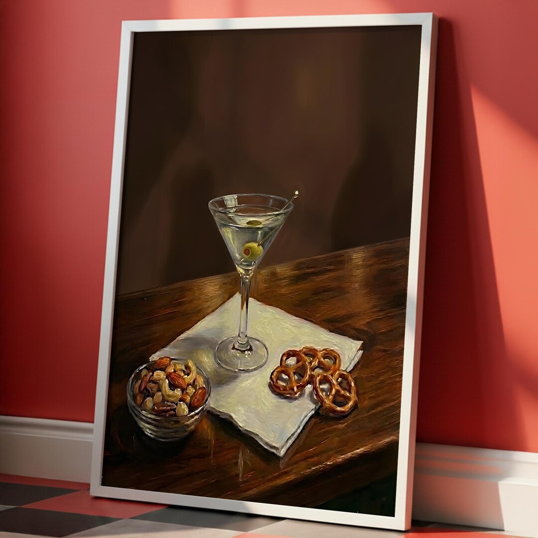 Martini Still Life Art Print - Quirky Bar Decor - Etsy