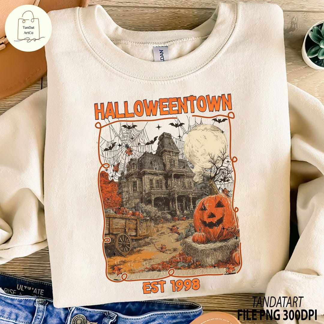 Halloweentown Est 1998 Coquette Png, Pumpkin Halloween Town Png ...