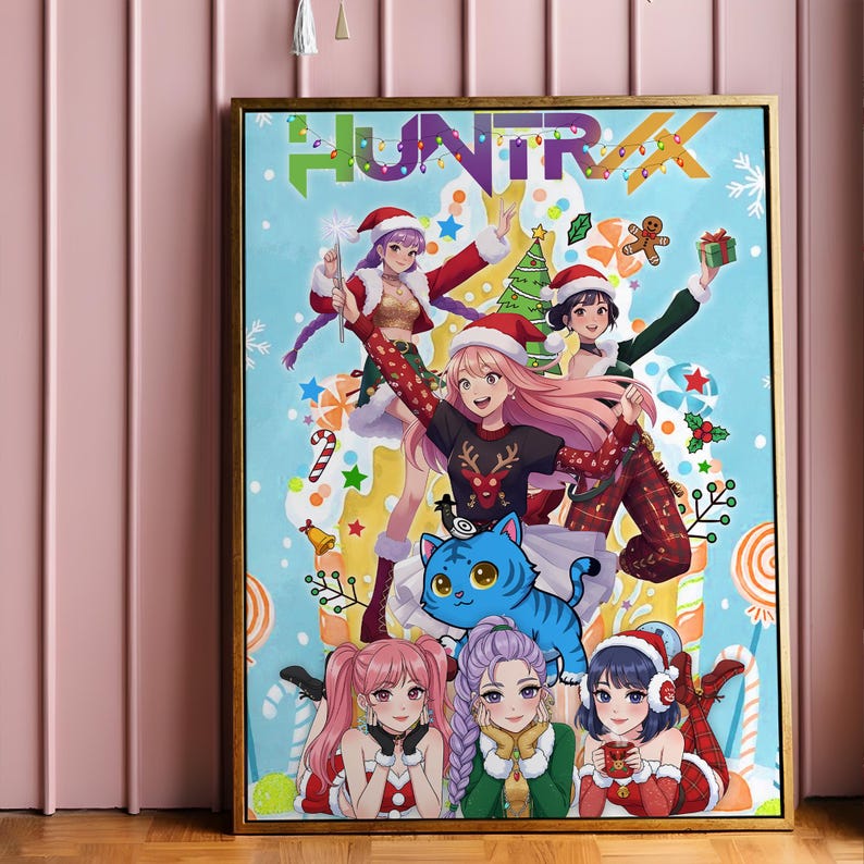 HUNTRIX Festive Fan Art | K-pop Idol Group Christmas Poster | DERPY ...