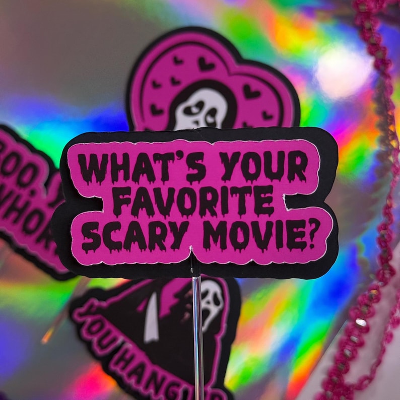 Scream Ghostface Cupcake Topper | Pink Scream Ghost Cake Topper - Etsy UK