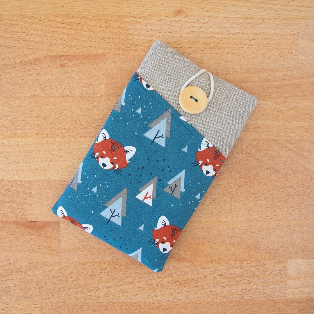 Padded iPhone Sleeve: Cotton Phone Case With Pocket - Etsy