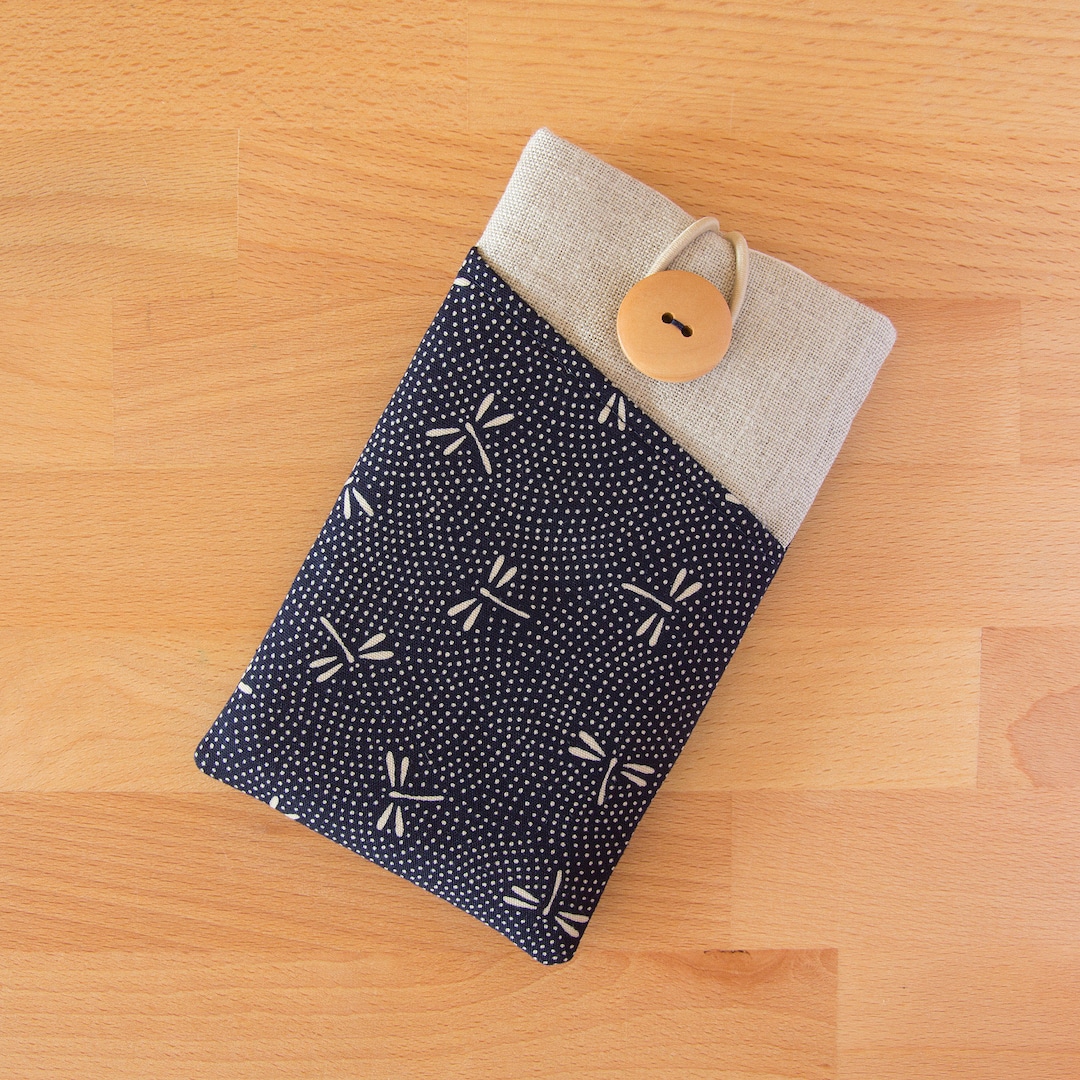 Cotton iPhone Sleeve: Padded Phone Case With Pocket - Etsy