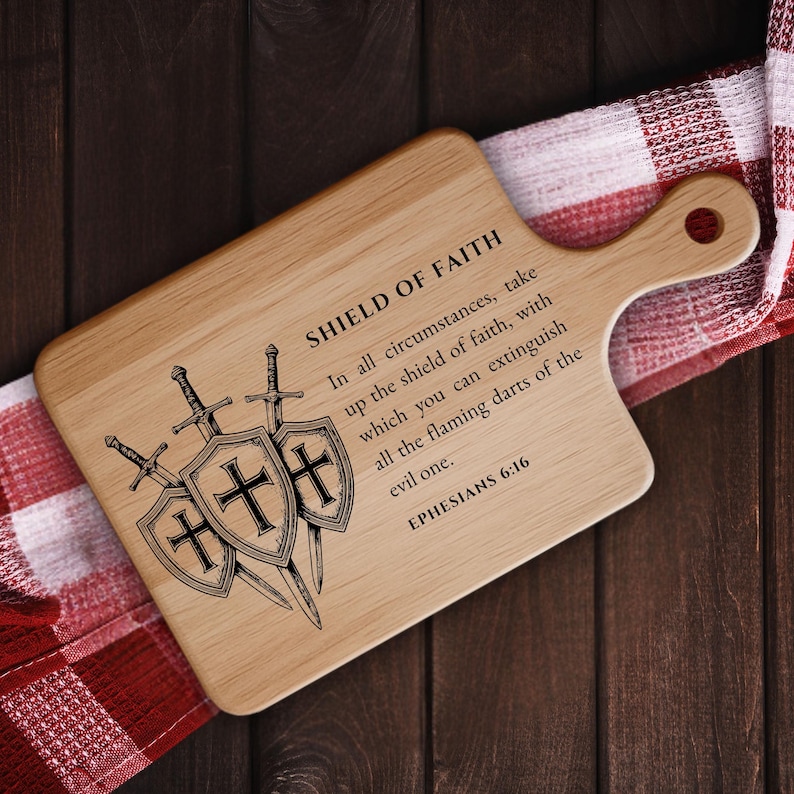 Shield of Faith Bible Verse SVG, Christian Wall Art, Scripture Sign ...