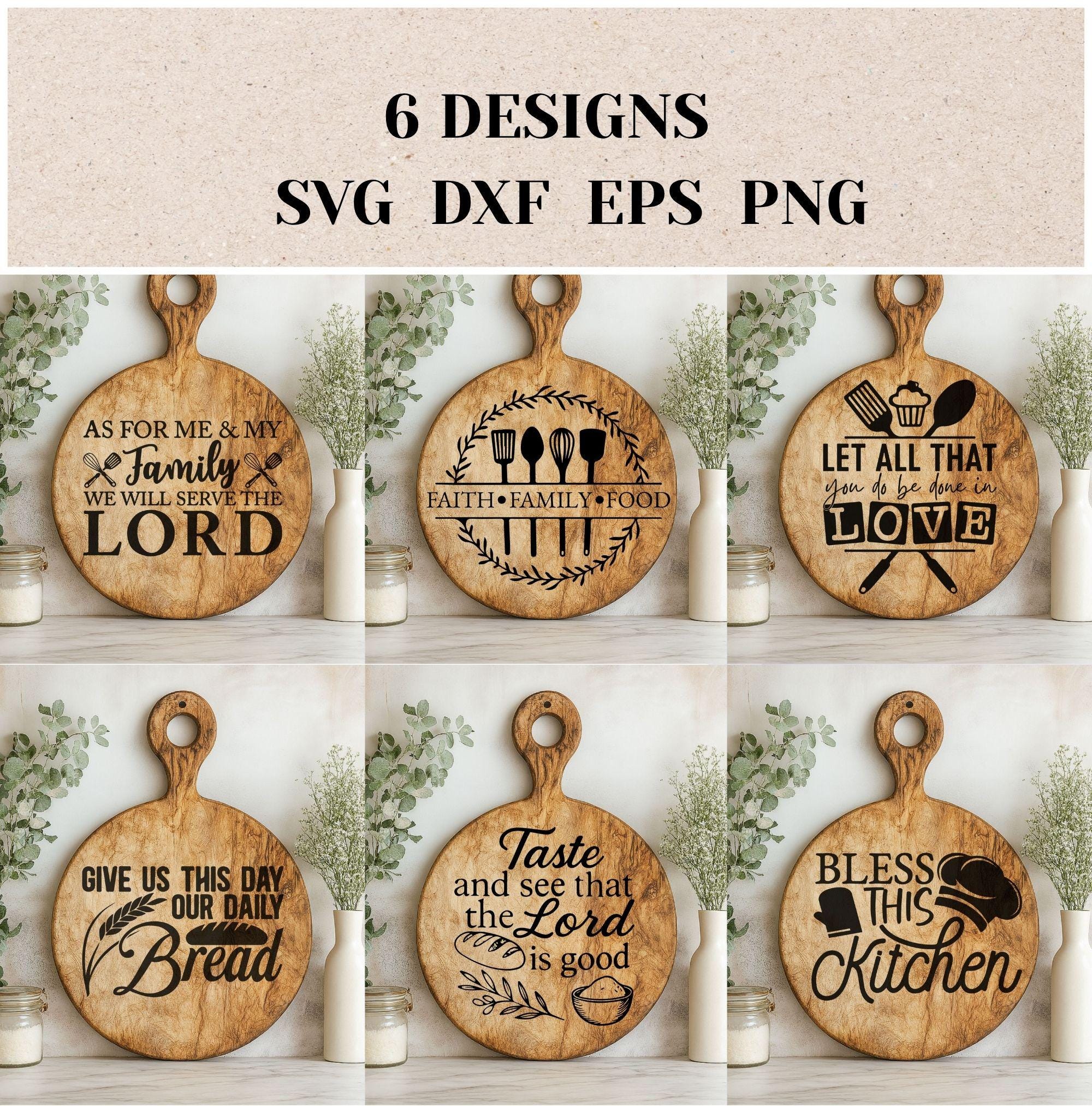 Farmhouse Kitchen Quotes SVG Bundle: Christian Kitchen Decor (digital ...