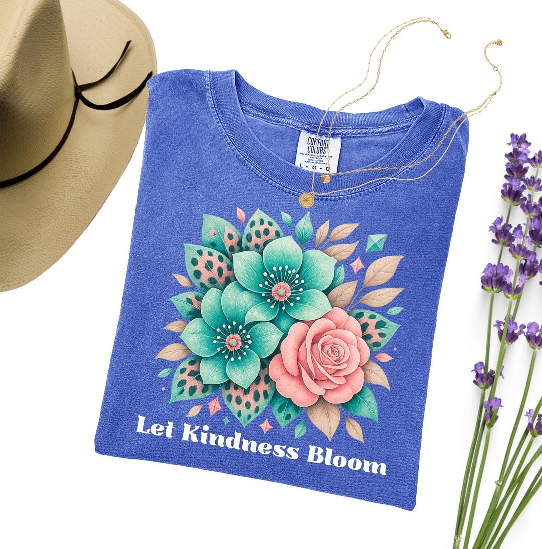 Let Kindness Bloom PNG Bundle | Floral Leopard Print Design + Black ...
