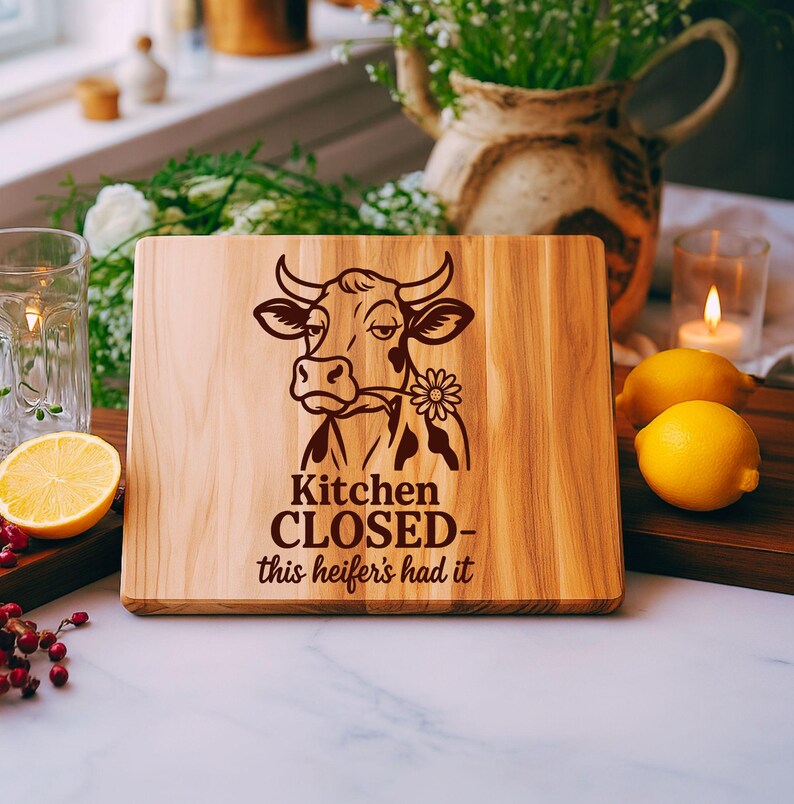 Funny Cow Kitchen Sign SVG | Kitchen Closed Heifer Quote | Farmhouse ...