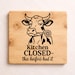 Funny Cow Kitchen Sign SVG for Laser Engraving | Farmhouse Kitchen ...