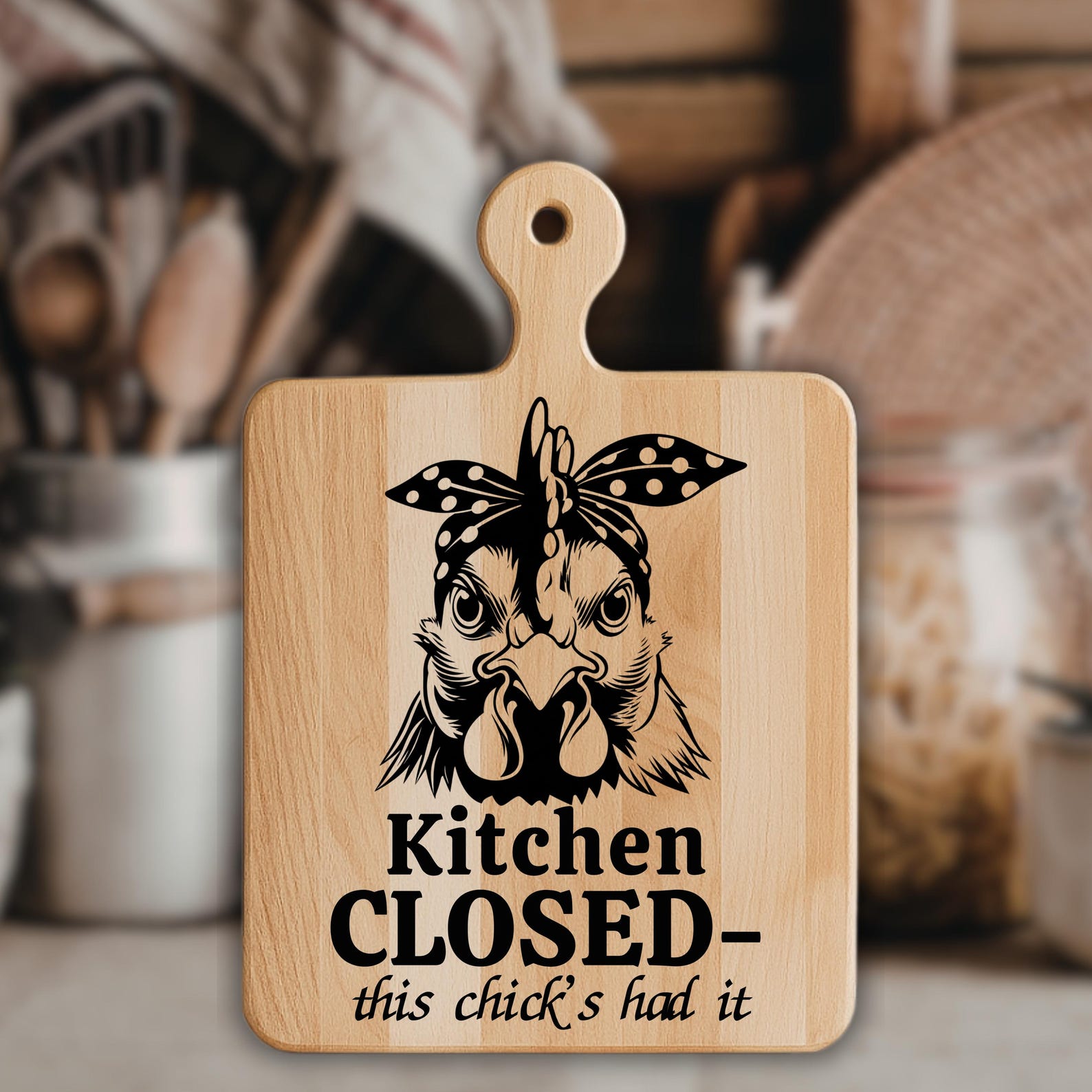 Kitchen Closed Sign SVG | Funny Chicken SVG Cut File | Retro Farmhouse ...