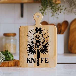 Funny Chicken Cutting Board SVG, Farmhouse Kitchen Decor, Chicken Head ...