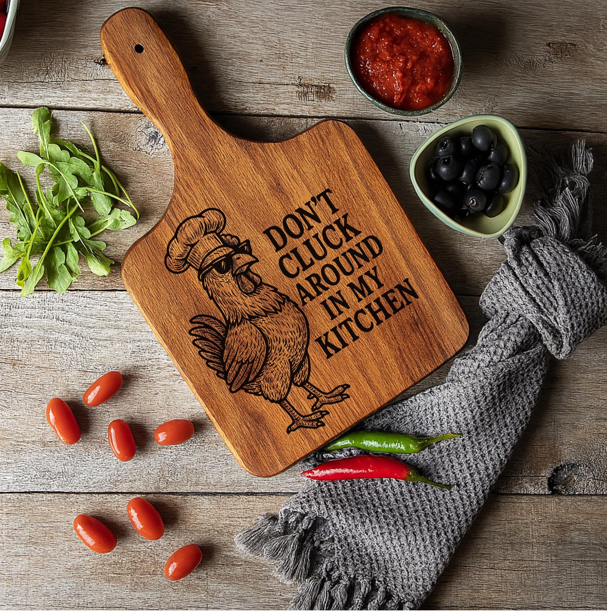 Funny Chicken SVG for Laser Engraving – “don’t Cluck Around in My ...