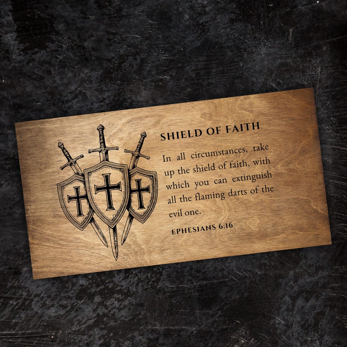Shield of Faith Bible Verse SVG, Christian Wall Art, Scripture Sign ...