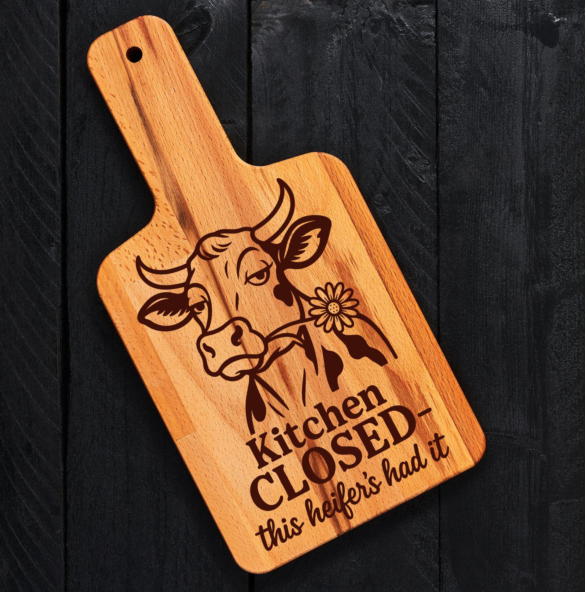Funny Cow Kitchen Sign SVG | Kitchen Closed Heifer Quote | Farmhouse ...