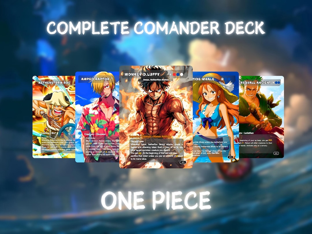 One Piece Commander Deck: Luffy as Satya, Aetherflux Genius • Embark on ...