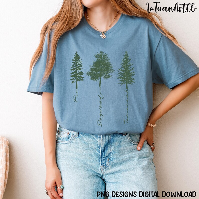 Fir Dogwood Tamarack Png - Subtle FDT Shirt - Vintage Tree PNG Clipart ...