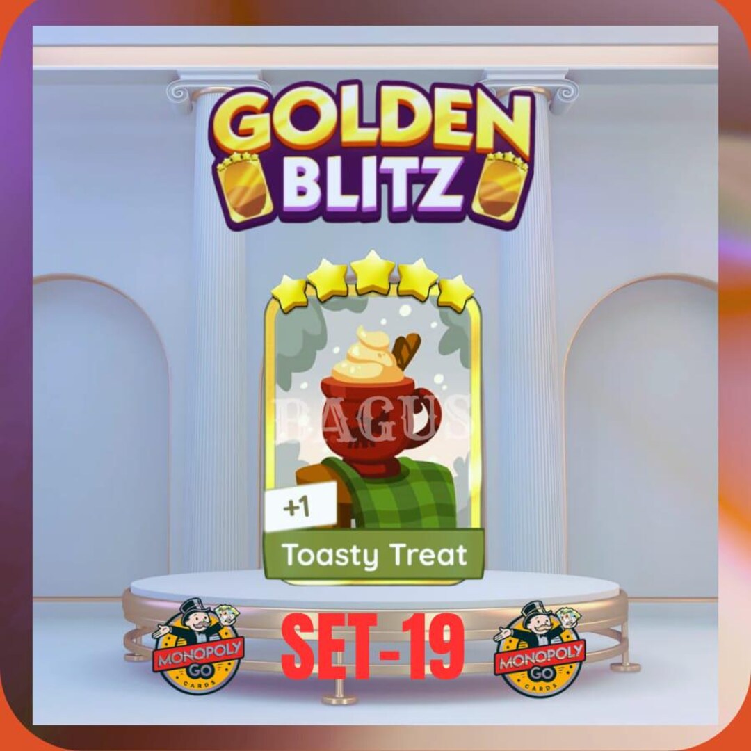 Toasty Treat - Sticker 5 Stars - Monopoly Go Sticker - Golden Blitz ...
