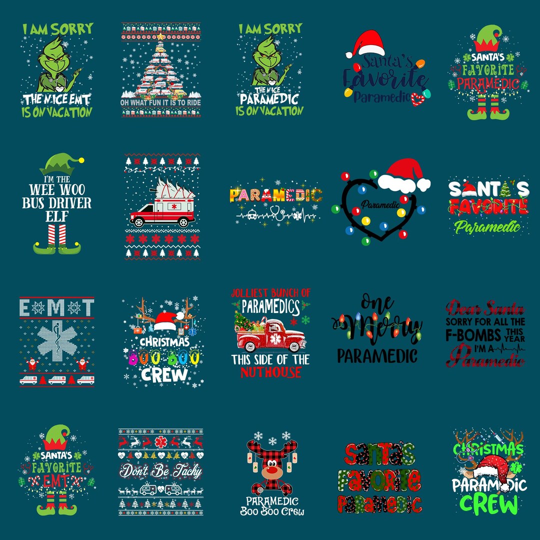 20 Christmas Paramedic Png, Christmas EMT Png, Santa's Favorite ...