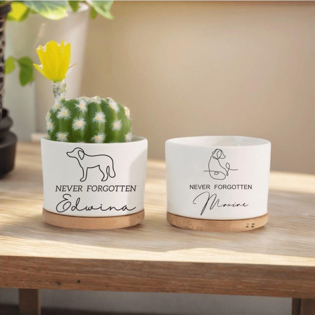 In Loving Memory Flower Pot,dog Memorial,personalized Pet Memorial ...
