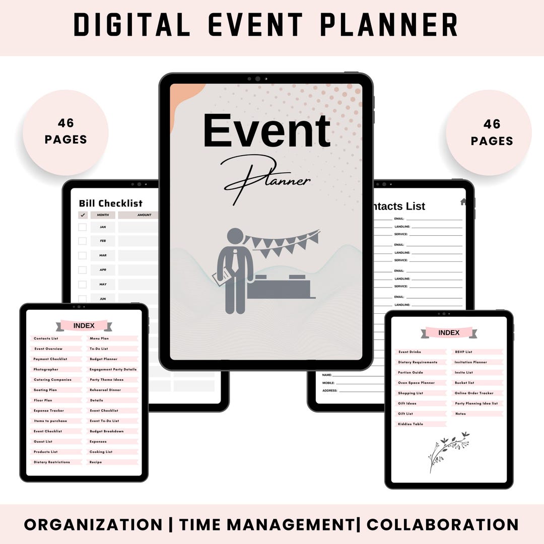 Event Planner, Event Planning Template, Digital Event Planning Book ...