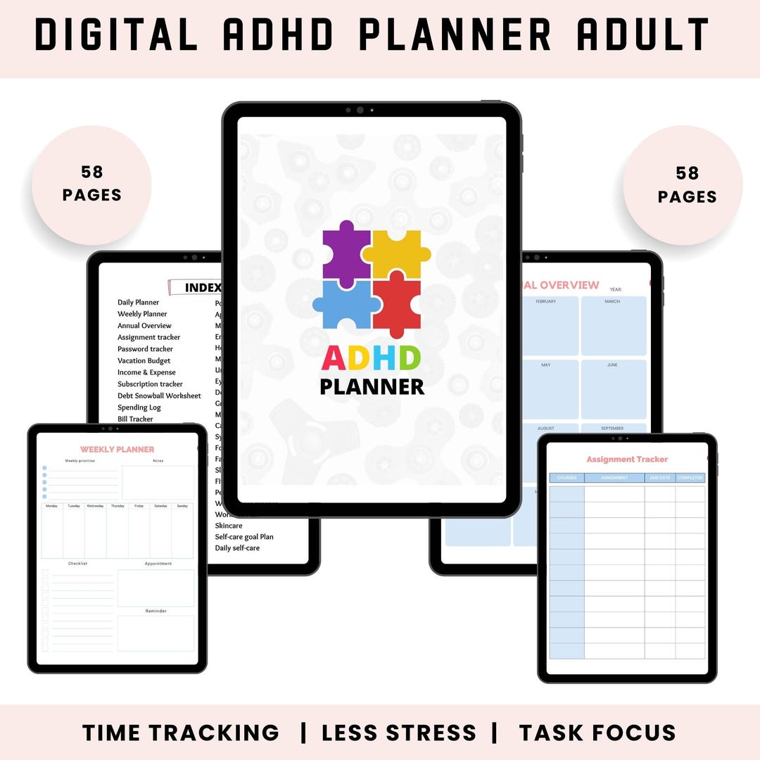 ADHD Digital Planner (made by an Adhder) for Ipad, Goodnotes + Android ...