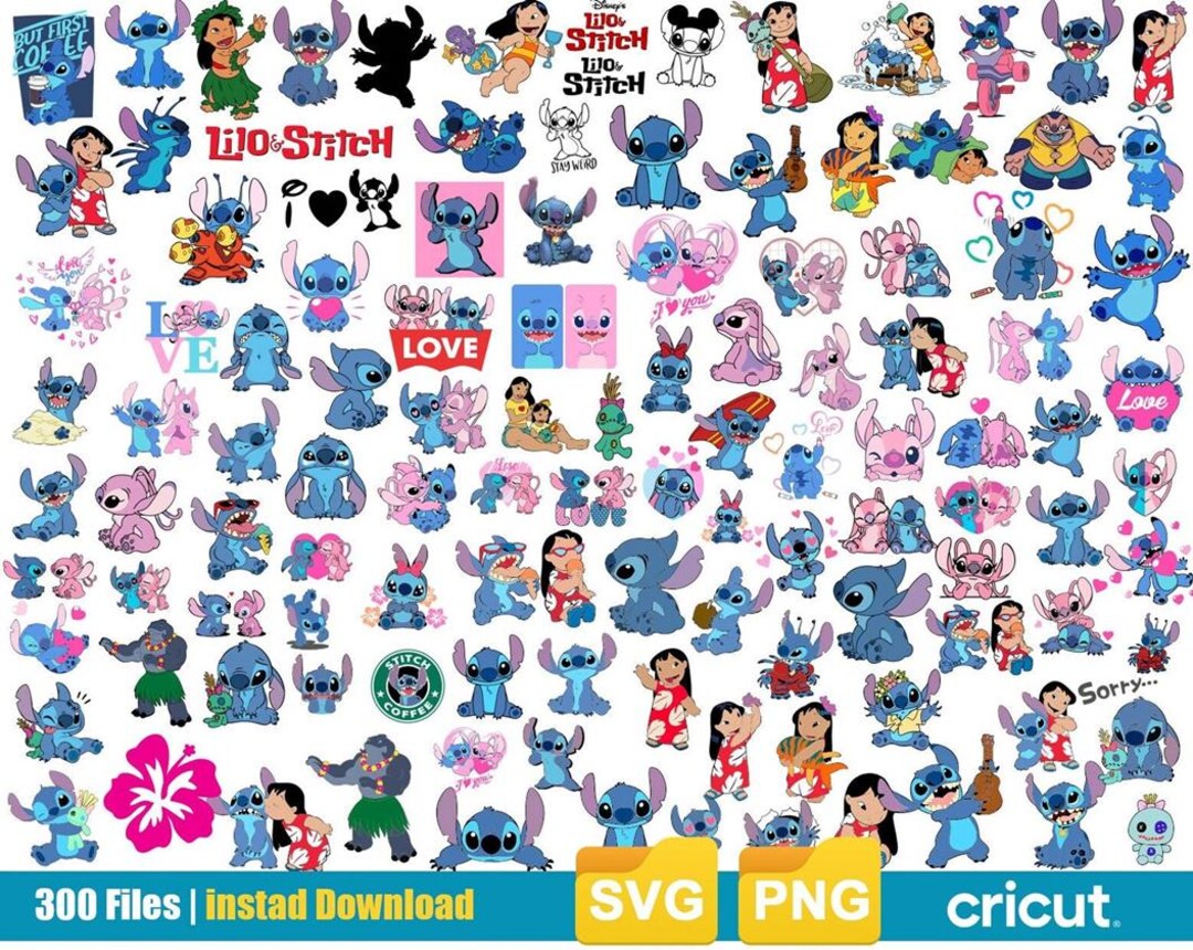 300+ Stitch Svg, Stitch Bundle, Stitch Clipart, Stitch Png, Lilo and ...