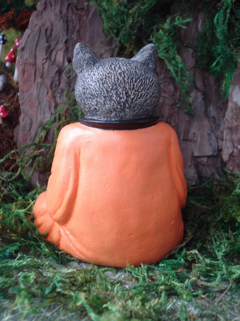 Cat Buddha Zen Buddha Garden Buddha sculpture Zen garden | Etsy
