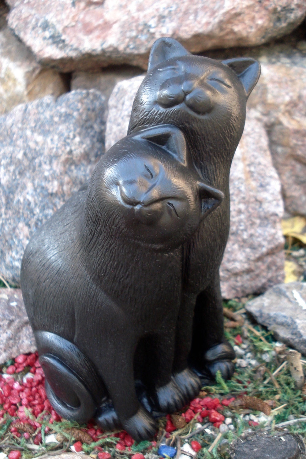 Gorgeous Black cat statue for Cat memorial statue or a gift | Etsy