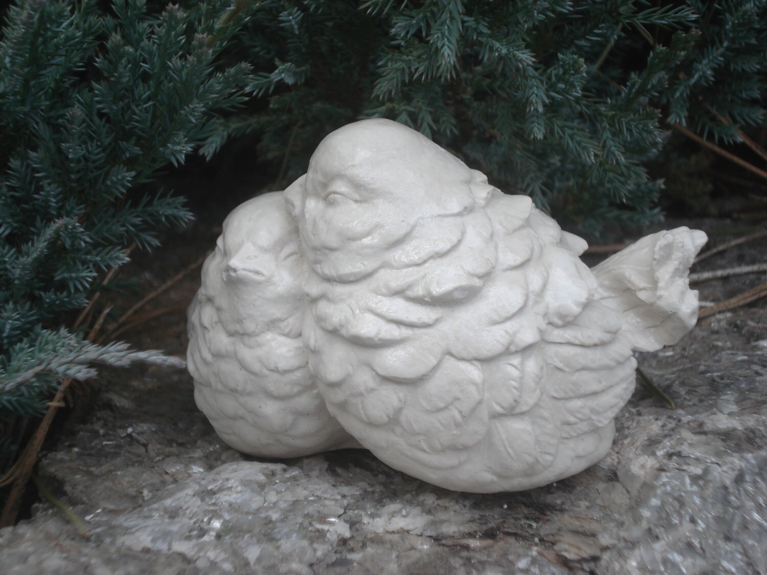 White Bird Garden Ornament Garden Sculpture Bird Sculpture | Etsy