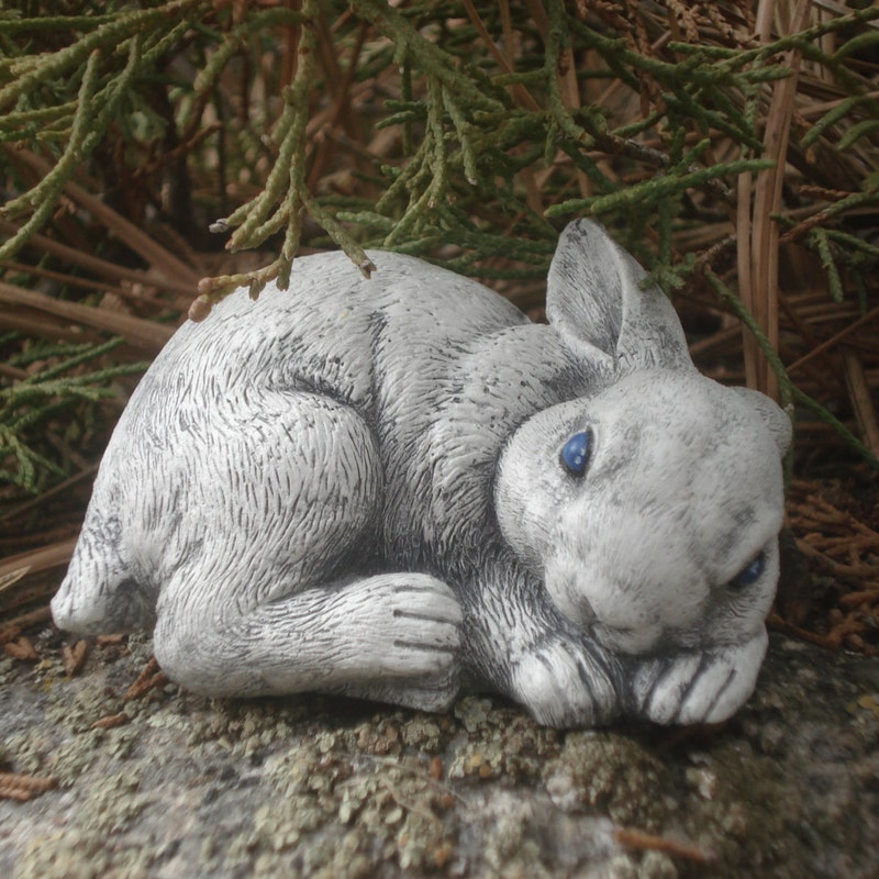 Rabbit Garden Statue - Etsy
