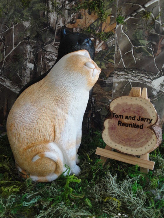 Customisation Duo Cat Concrete Statue. Cat Memorial Statue | Etsy