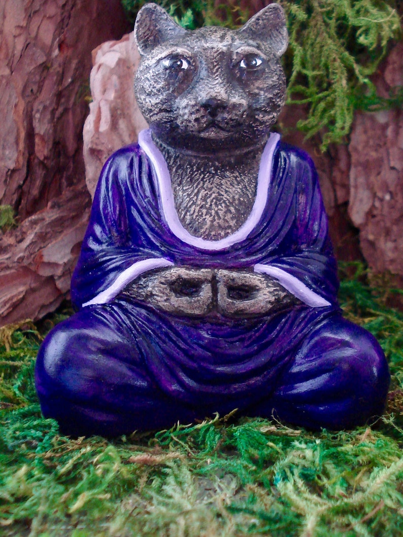 Cat Buddha Zen Buddha Garden Buddha sculpture Zen garden | Etsy