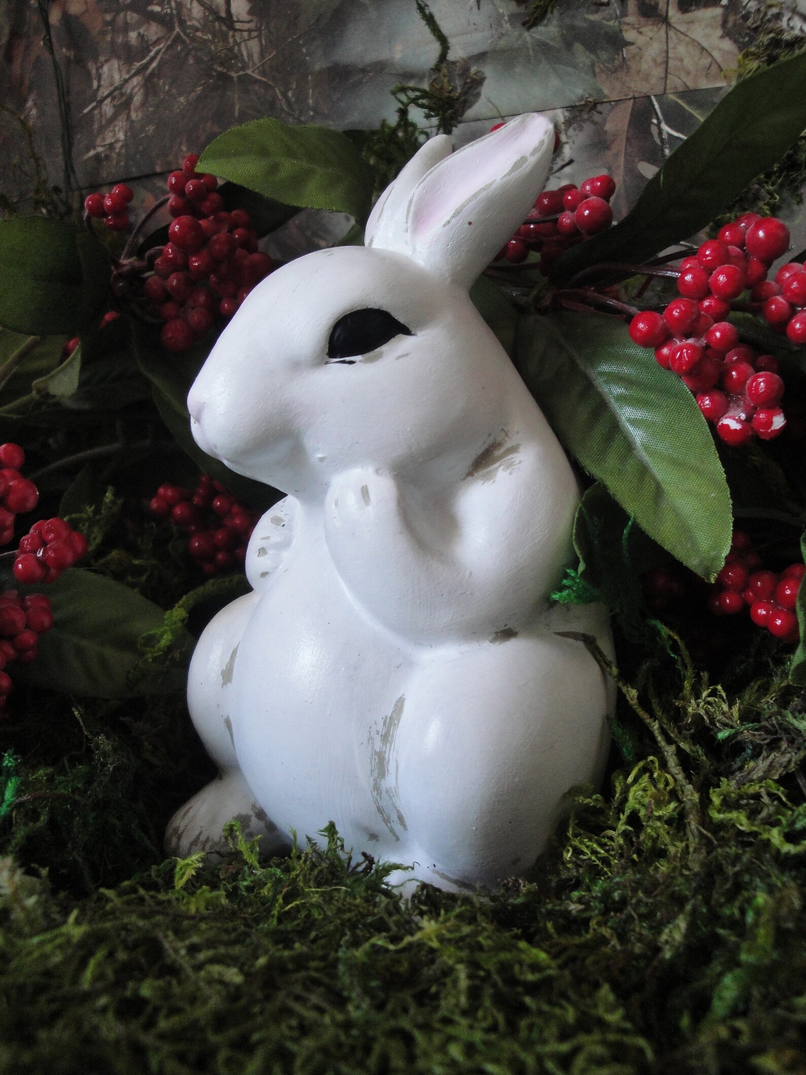 White Rabbit White Bunny Rabbit Garden Statue Rabbit Lover - Etsy