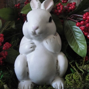 White Rabbit, White Bunny, Rabbit Garden Statue, Rabbit Lover Gift ...