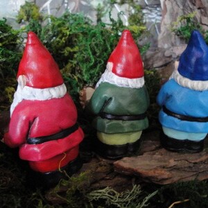 Small Garden Gnome for Miniature Gardens for Sale, Hand Casted Concrete ...